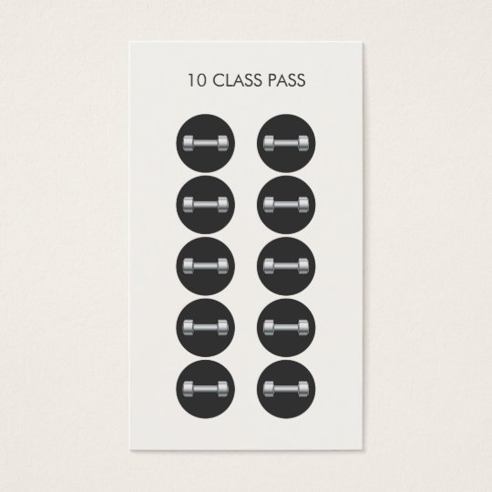 Fitness 10 Class Pass Card | Zazzle.com
