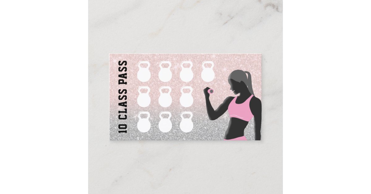 Fitness 10 Class Pass Personal Trainer Loyalty | Zazzle