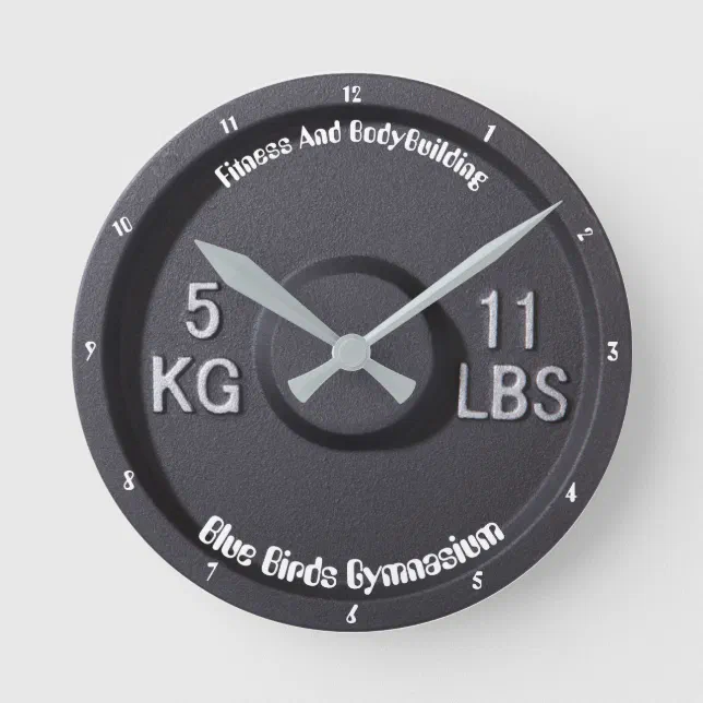 Fitness And Bodybuilding Gymnasium Clock | Zazzle