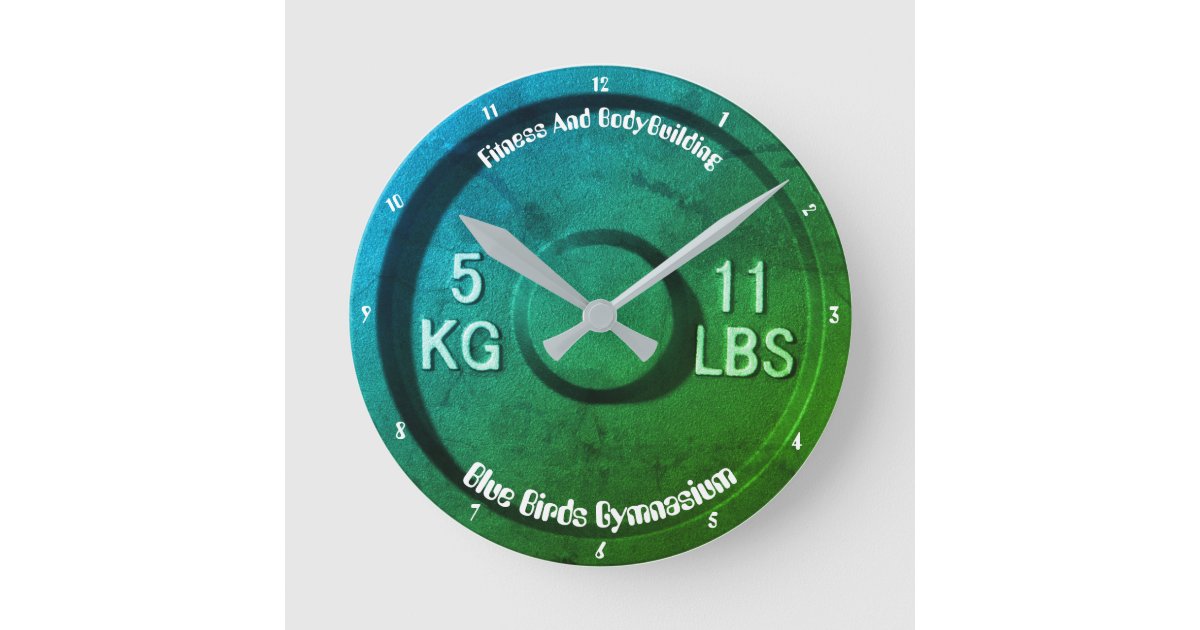 Fitness And Bodybuilding Gymnasium Clock 2 | Zazzle