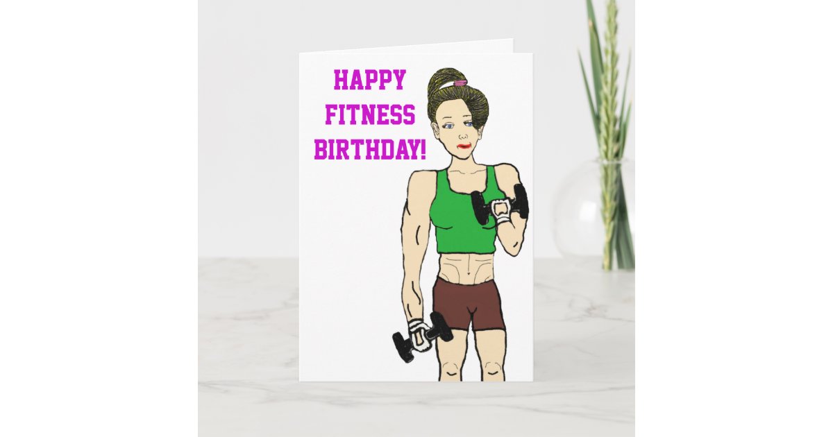 Fitness birthday card | Zazzle