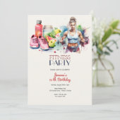 Fitness birthday party invitation | Zazzle