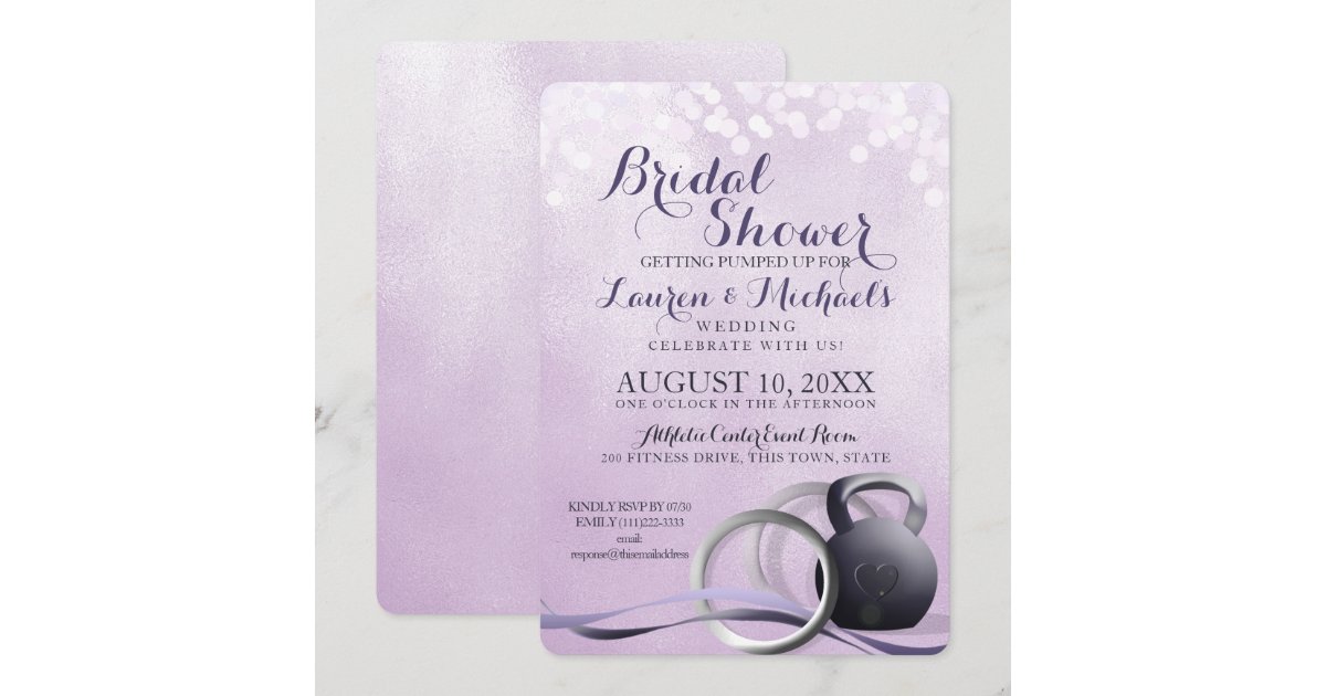Fitness Body Building Bridal Shower Invitation | Zazzle