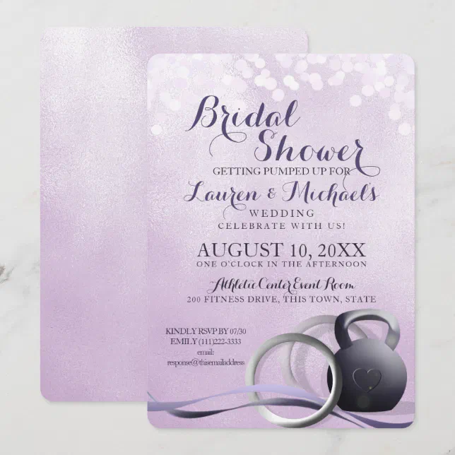 Fitness Body Building Bridal Shower Invitation | Zazzle