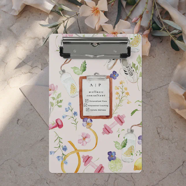 Fitness Branding | Wellness Coach QR Code Mini Clipboard | Zazzle