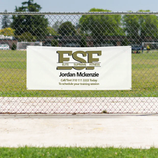 Fitness Business | Personal Trainer Monogram Logo Banner | Zazzle