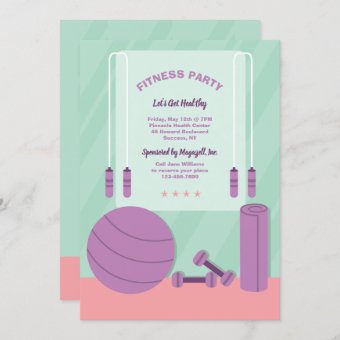 Fitness Center Invitation | Zazzle