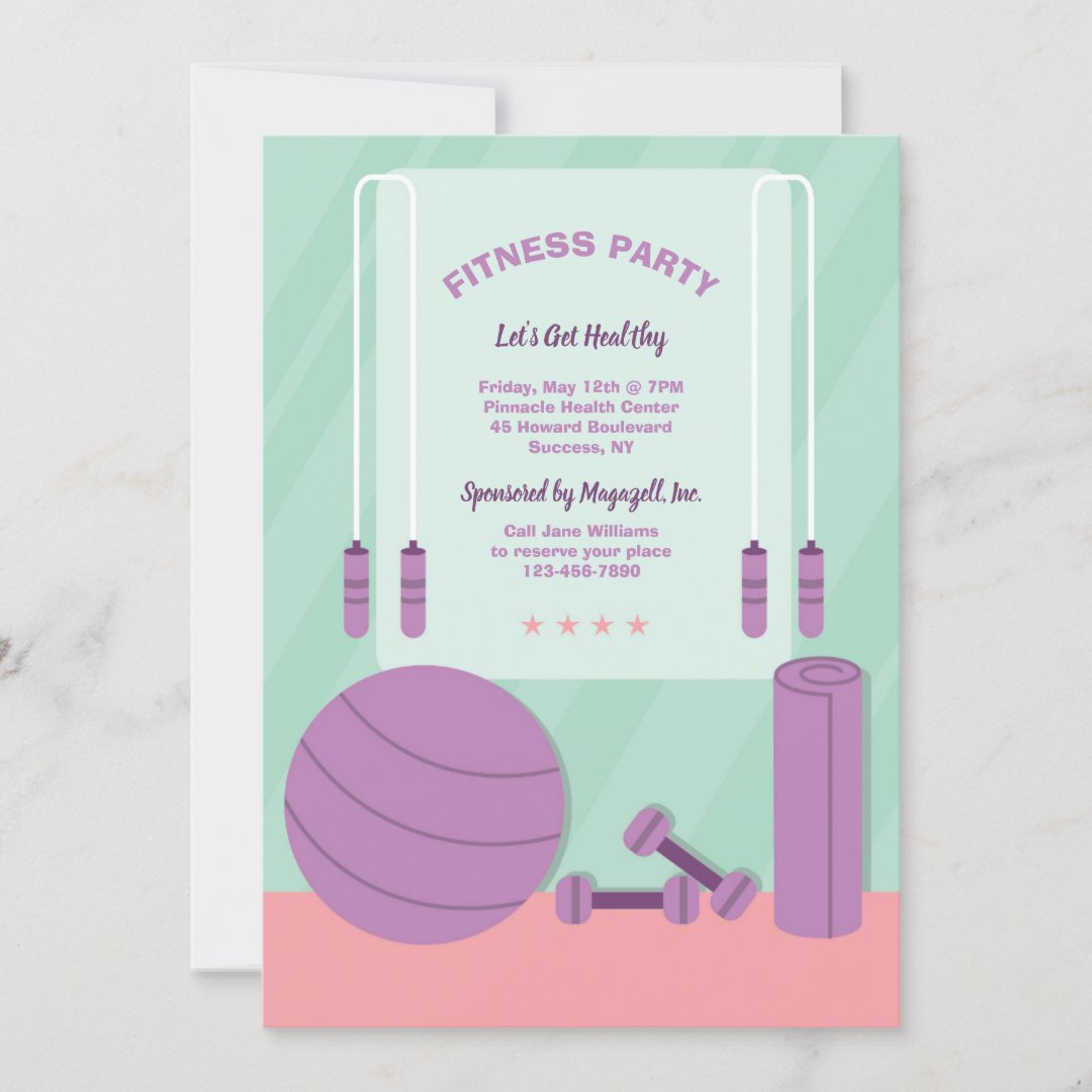 Fitness Center Invitation | Zazzle