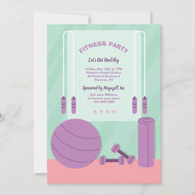Fitness Center Invitation | Zazzle