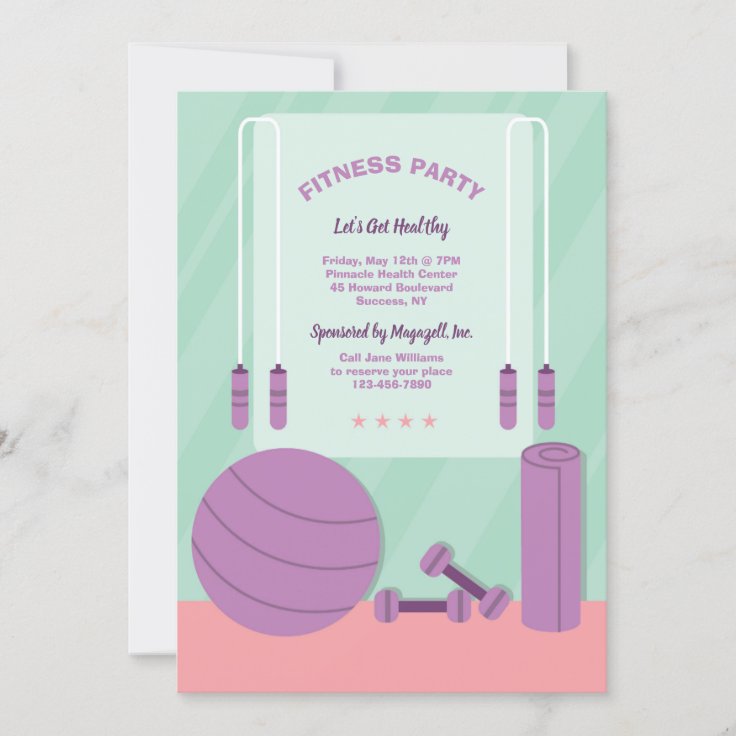 Fitness Center Invitation | Zazzle