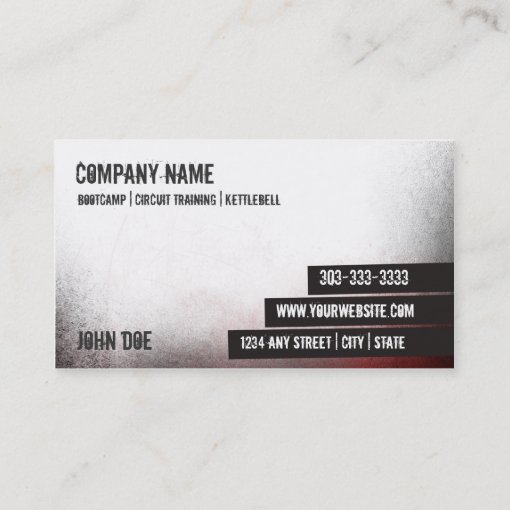 Fitness Class Business Card 10 Class Pass Card | Zazzle