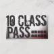 Fitness Class Business Card 10 Class Pass Card | Zazzle