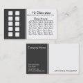 Fitness Class business card 10 class pass card | Zazzle