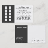 Fitness Class business card 10 class pass card | Zazzle