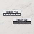 Fitness Class Business Card 10 Class Pass Card | Zazzle