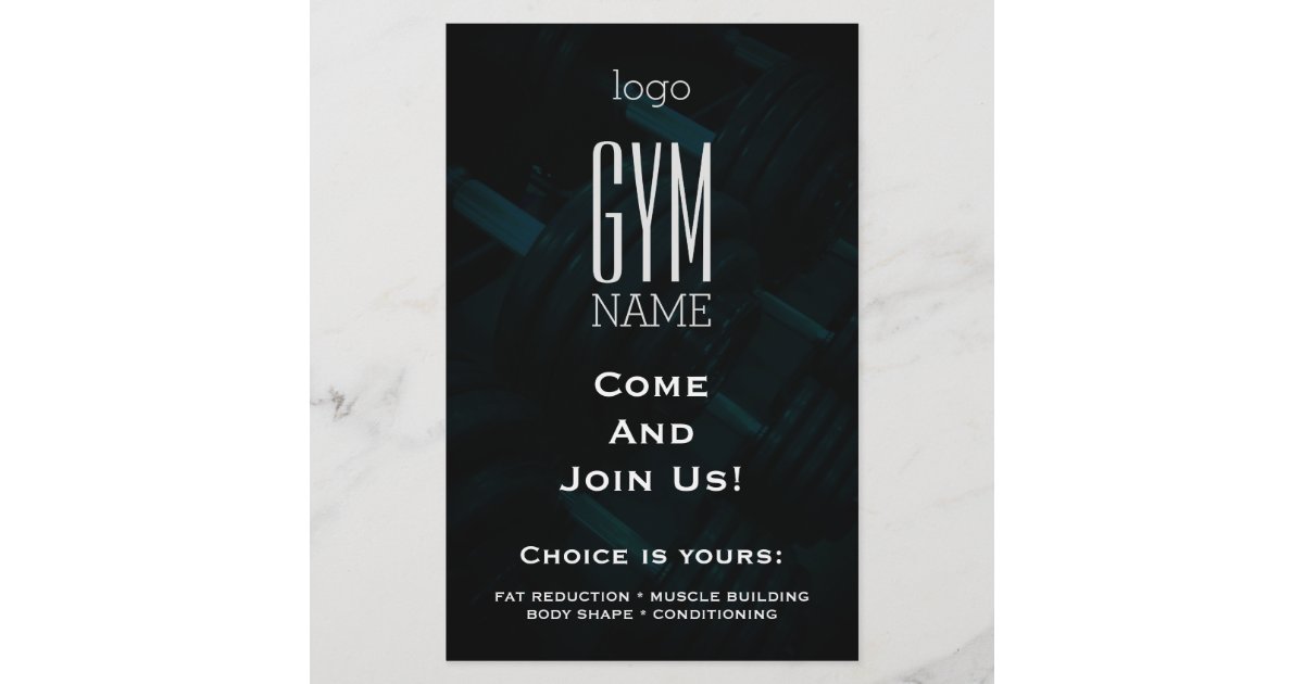 Fitness club promo flyer | Zazzle