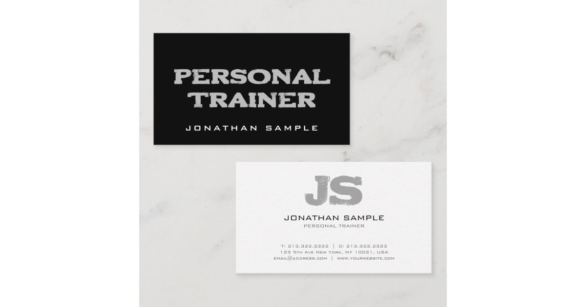 Fitness Coach Personal Trainer Modern Professional Business Card | Zazzle