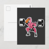 Fitness Flamingo Weightlifting Bodybuilder Muscle Postcard | Zazzle