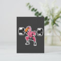 Fitness Flamingo Weightlifting Bodybuilder Muscle Postcard | Zazzle