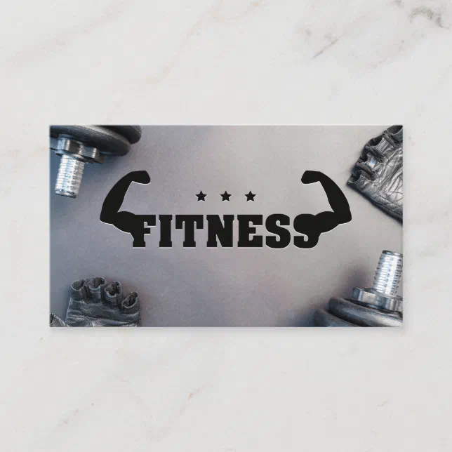Fitness Flex Icon | Gym Equipment Appointment Card | Zazzle