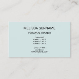 Fitness Girl Illustration Personal Trainer Business Card | Zazzle