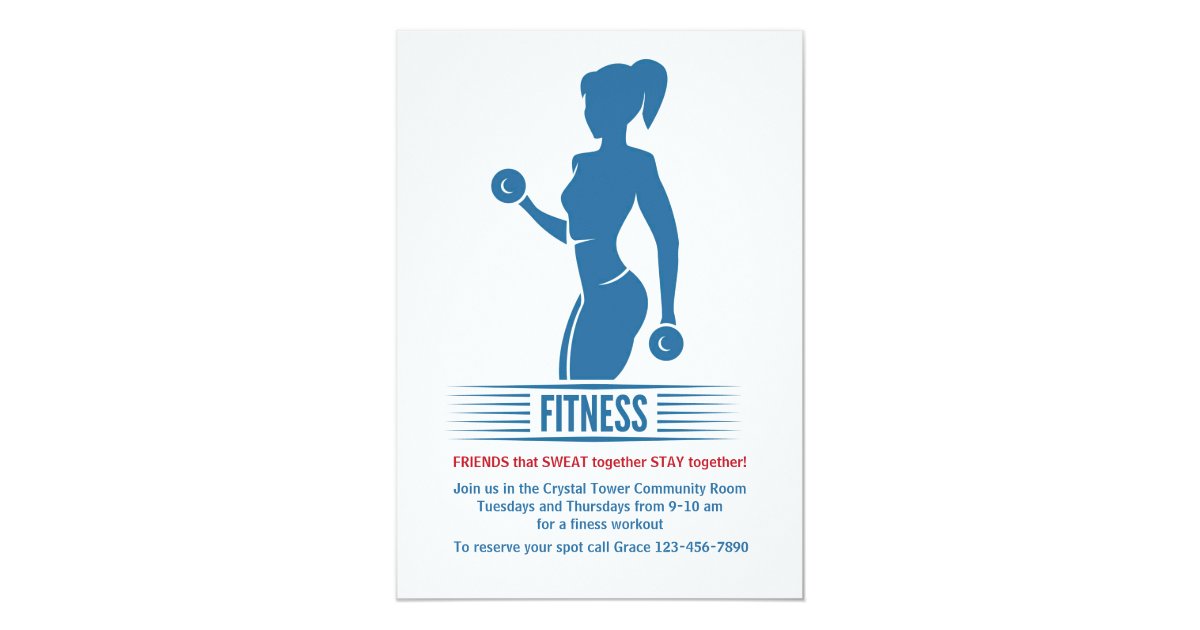 Fitness Girl Invitation | Zazzle.com