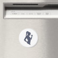 Fitness girl lifting dumbbell magnet | Zazzle