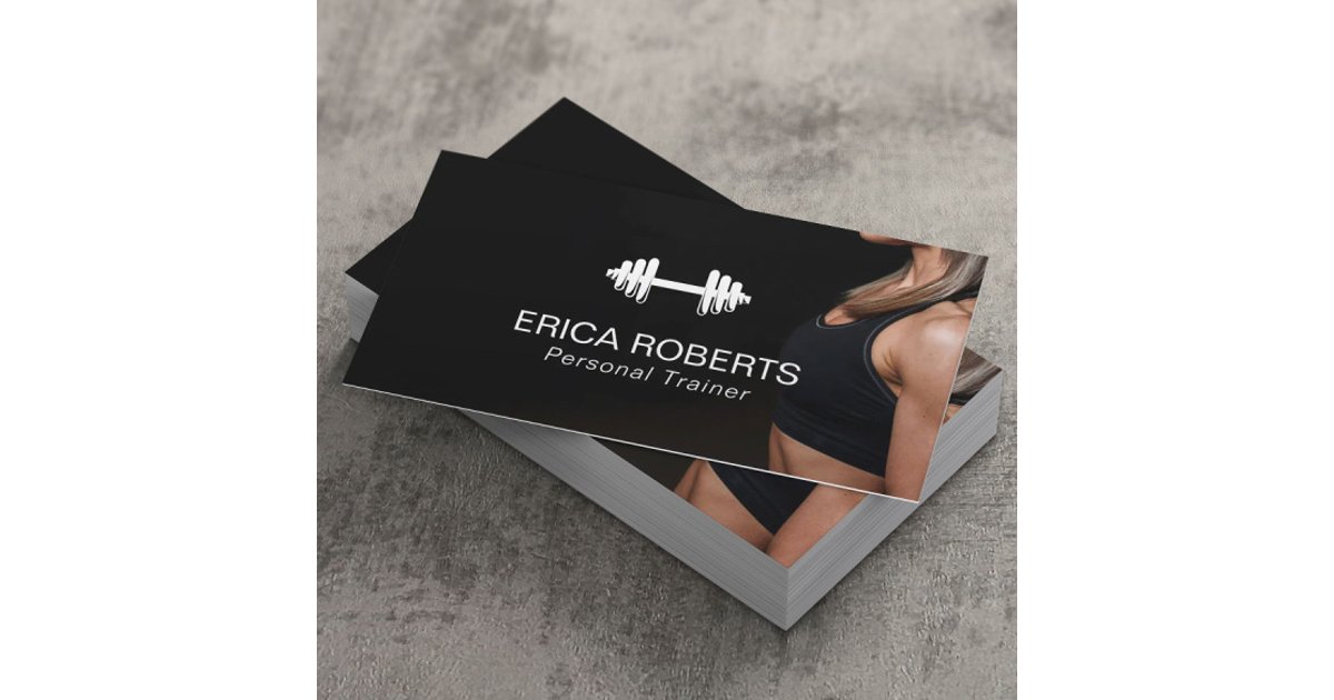 Fitness Girl Personal Trainer Professional Business Card | Zazzle