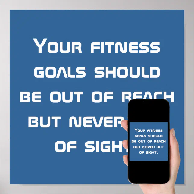 Fitness Goals Poster | Zazzle