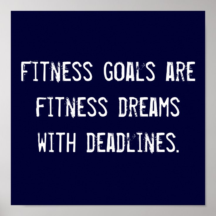Fitness Goals Poster | Zazzle