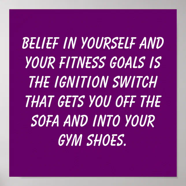 Fitness Goals Poster | Zazzle
