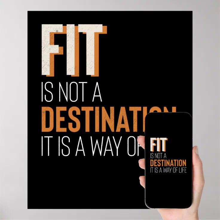 Fitness Gym Motivation Fit Is Way Of Life Poster | Zazzle