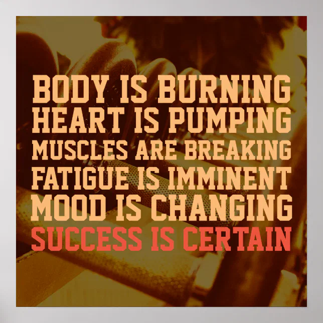 Fitness gym workout inspiration style cover poster | Zazzle
