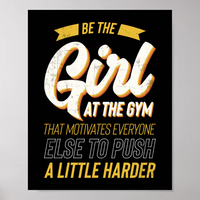 Fitness Gym Workout Motivation Womens Poster | Zazzle
