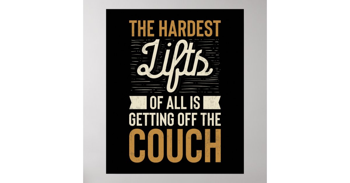 Fitness Gym Workout Weightlifting Quote Poster | Zazzle