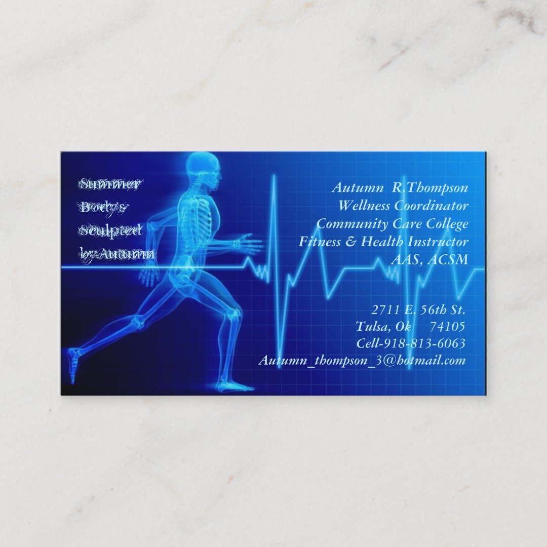 Fitness Instructor Business Card | Zazzle
