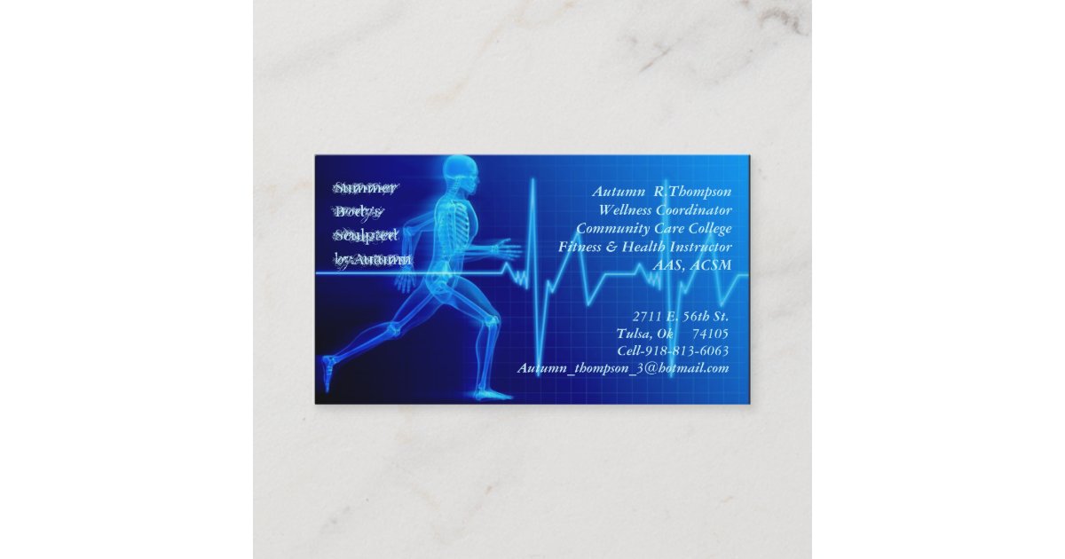 Fitness Instructor Business Card | Zazzle