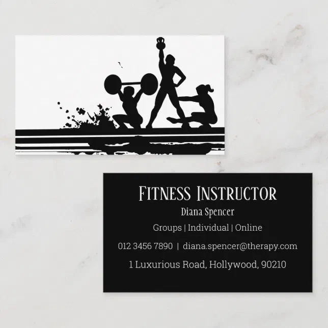 Fitness Instructor Business Card | Zazzle