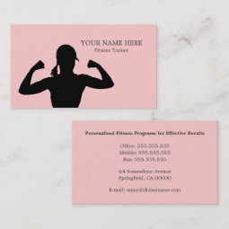 Fitness Instructor Business Card Template | Zazzle