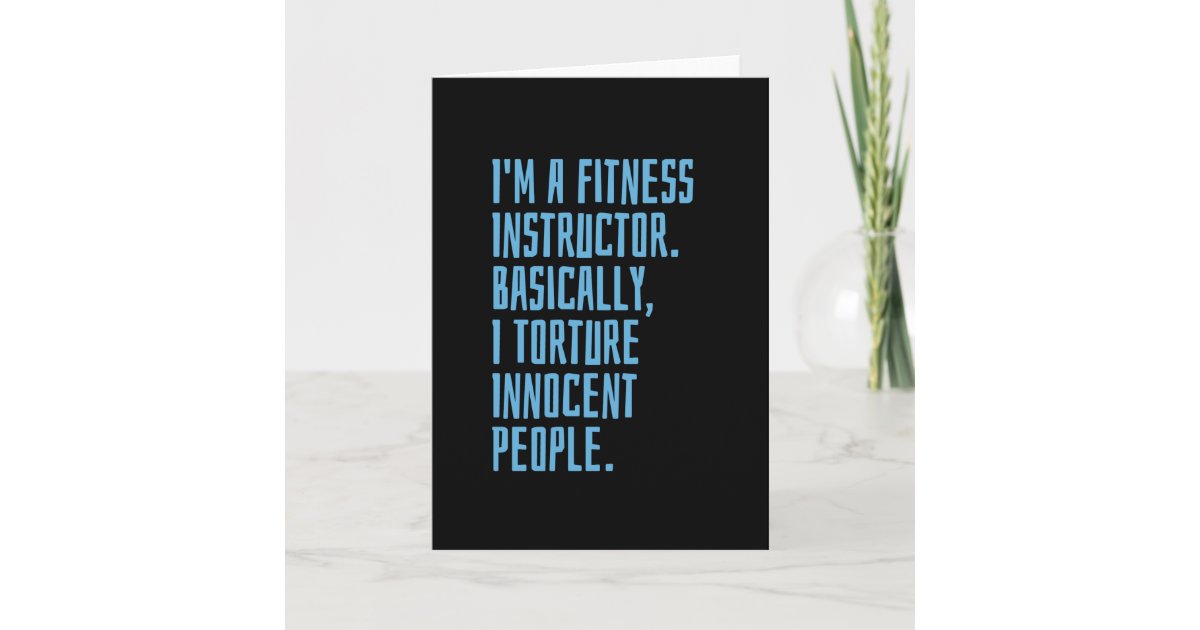 Fitness Instructor Card | Zazzle