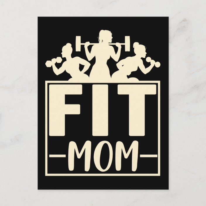 Fitness Mama Gym Exercise Weightlifting Mom Postcard | Zazzle.com