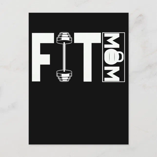 Fitness Mama Gym Weightlifting Mom Postcard | Zazzle