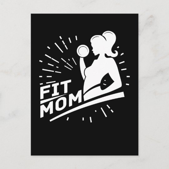 Fitness Mama Weightlifting Mother Gym Exercise Postcard | Zazzle.com