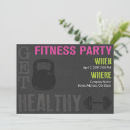 Fitness Party Invite | Zazzle