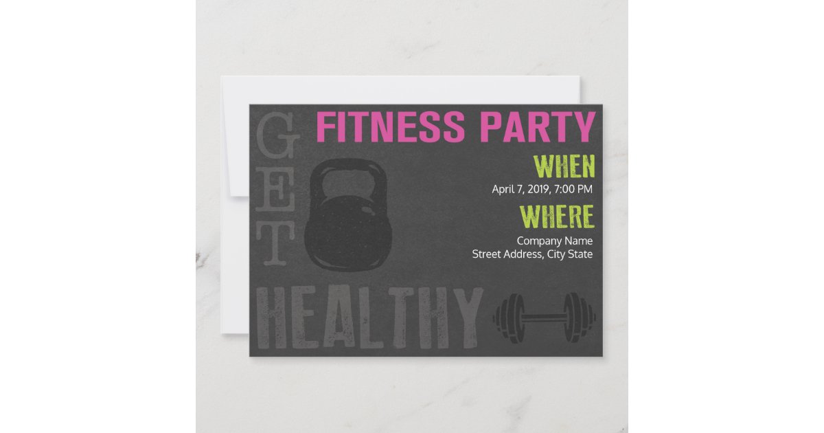Fitness Party Invite | Zazzle
