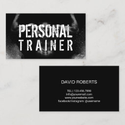 Fitness Personal Trainer Bodybuilder Professional Business Card | Zazzle
