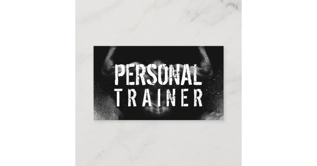 Fitness Personal Trainer Bodybuilder Professional Business Card | Zazzle