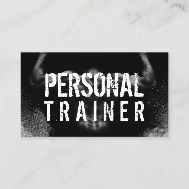 Fitness Personal Trainer Bodybuilder Professional Business Card | Zazzle