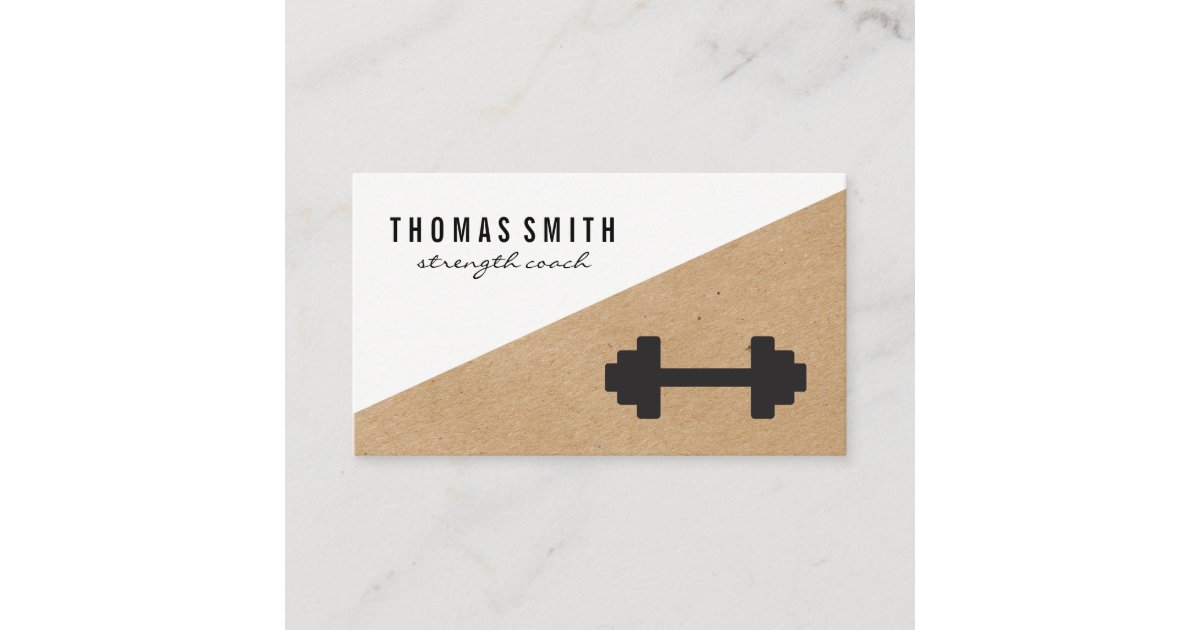 Fitness | Personal Trainer Coach Business Card | Zazzle