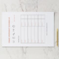 Fitness Planner Home Workout Exercise Tracker Paper Pad | Zazzle